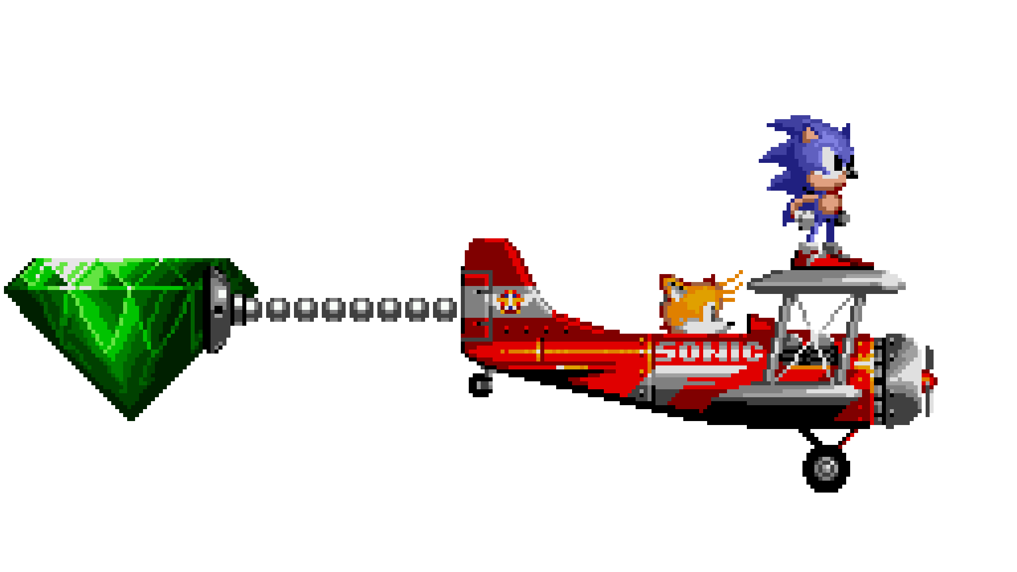 Pixilart - Sonic 3 & Knuckles ending sonic 1 style by Felipebsaga