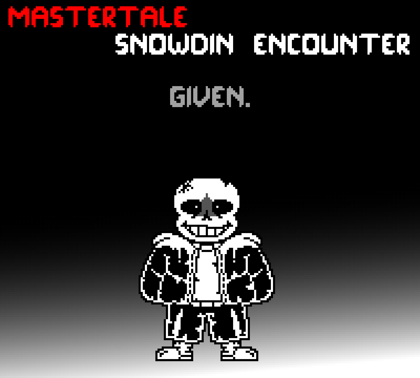 Pixilart - [Mastertale] Sans Snowdin Encounter (Phase 1) by Dragoion