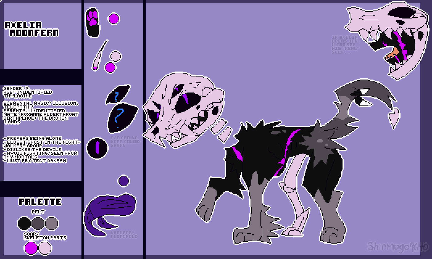 Pixilart - Axelia ref sheet redraw by ShirMogo9640