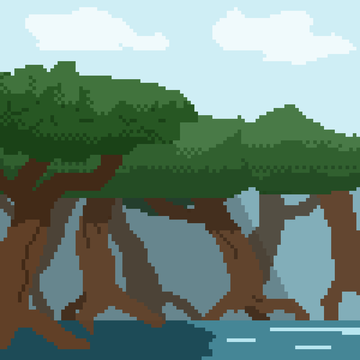 Pixilart - mangrove forest by Mschi001