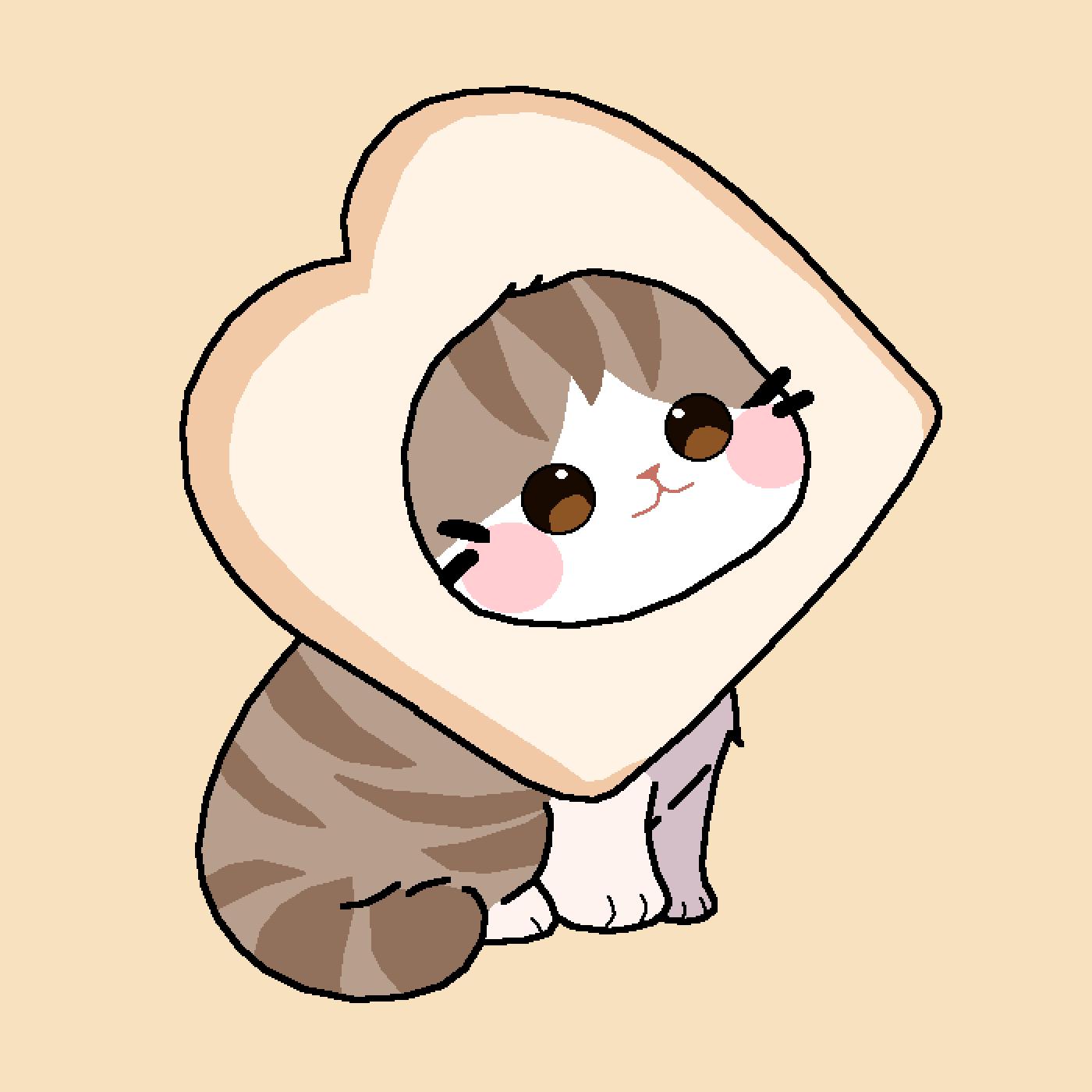 Pixilart - Toast Cat by CottonCandyGirl