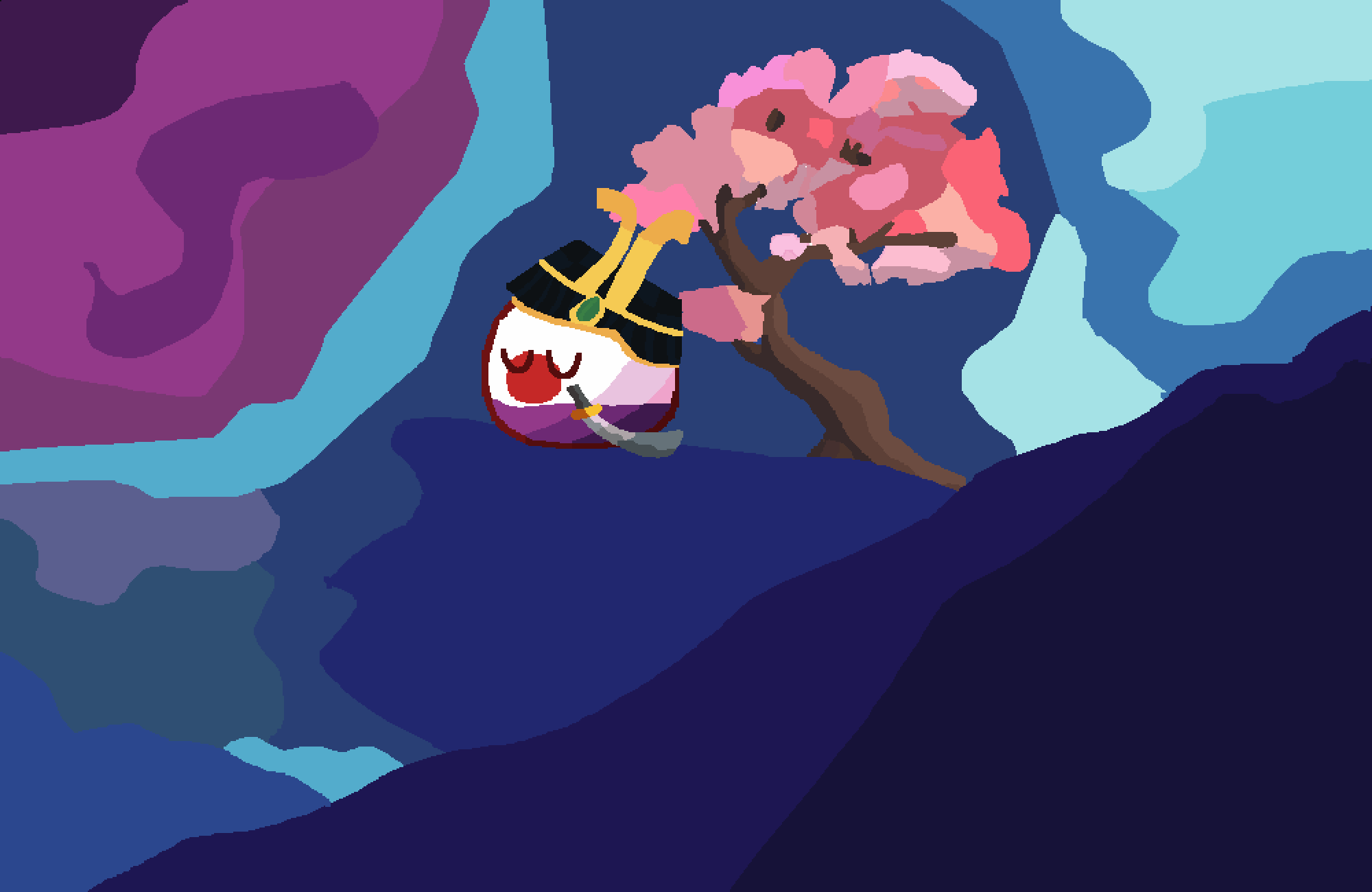 Pixilart - The Samurai And His Cursed Katana... by Pyrobyte