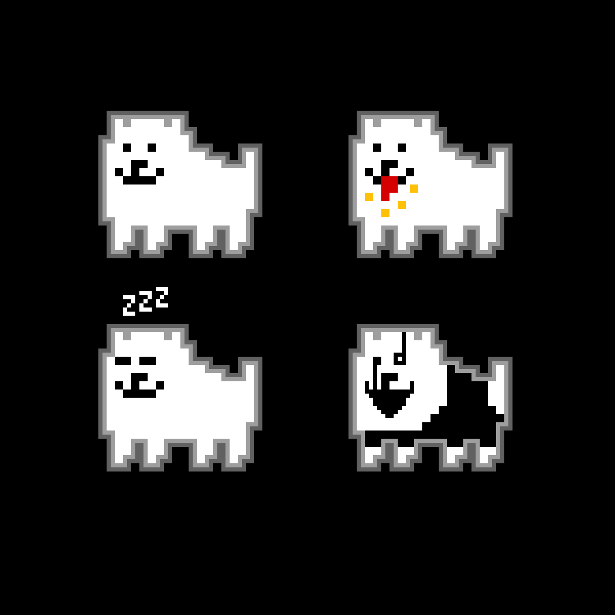 Pixilart - Toby Fox dog sprites by fallenchild2099
