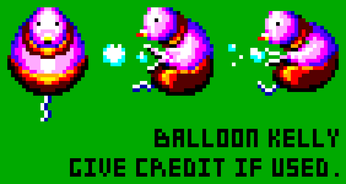 Pixilart - Balloon Kelly sprites by Tuxedoedabyss03