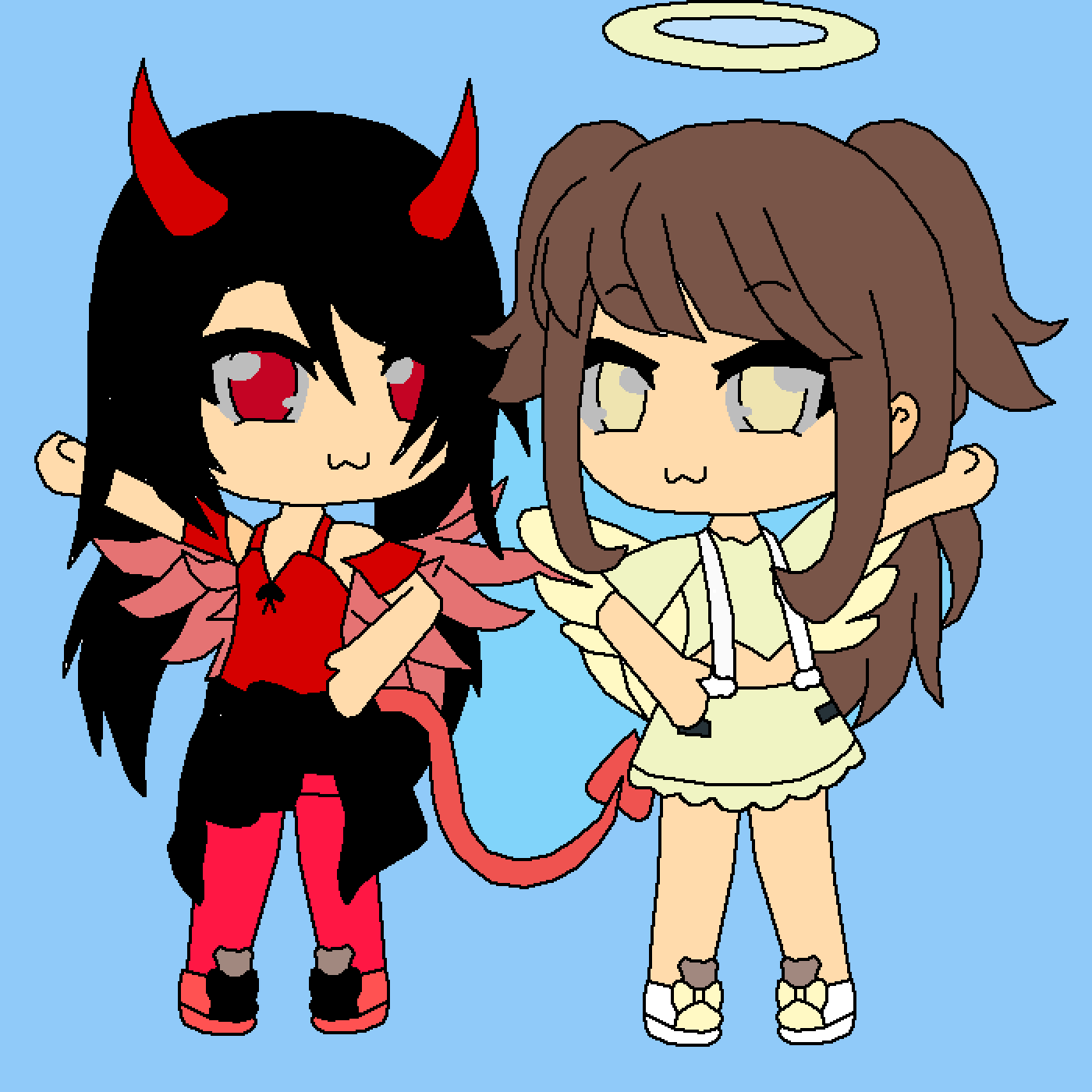 Pixilart - cUtE sIsTerS gAcHa baSe by Annaley-sanrio