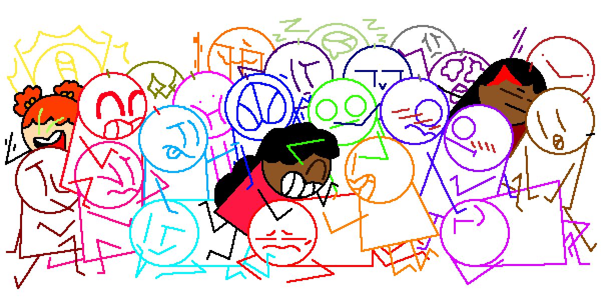 Pixilart - Giant Dogpile Collab by RyanTheWeirdo