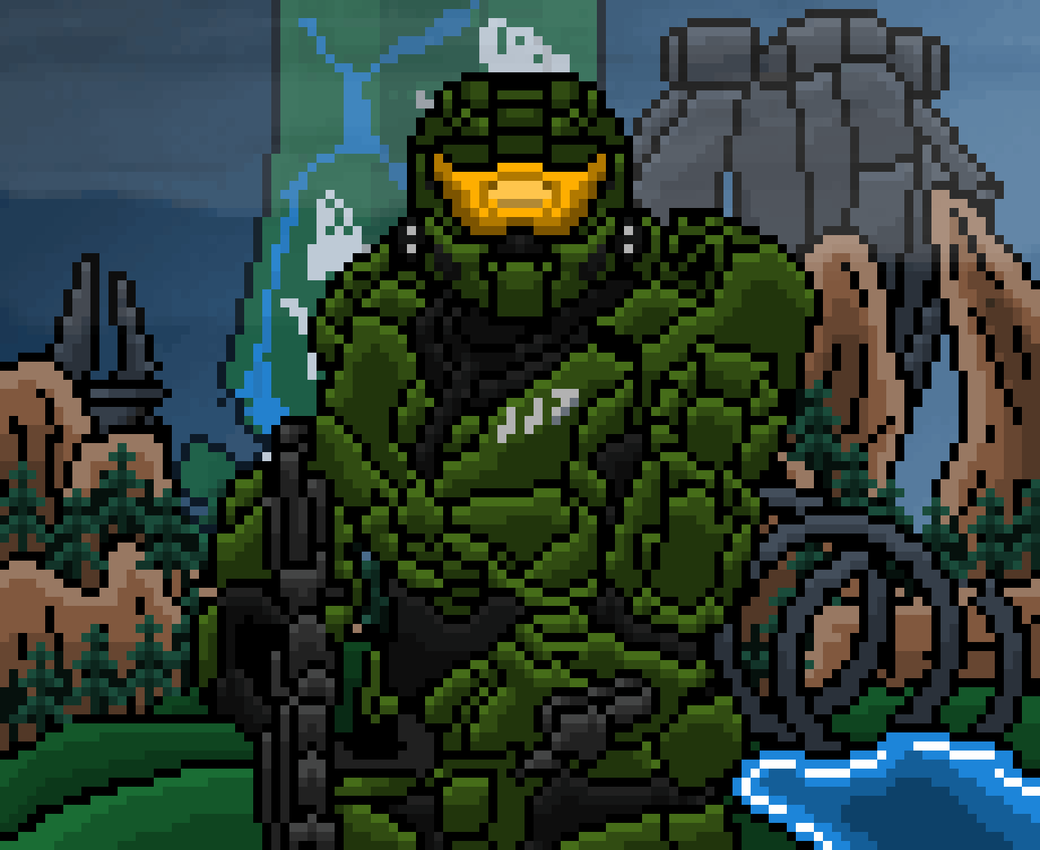 Pixilart - Halo infinite Master Chief by FernyRoque04