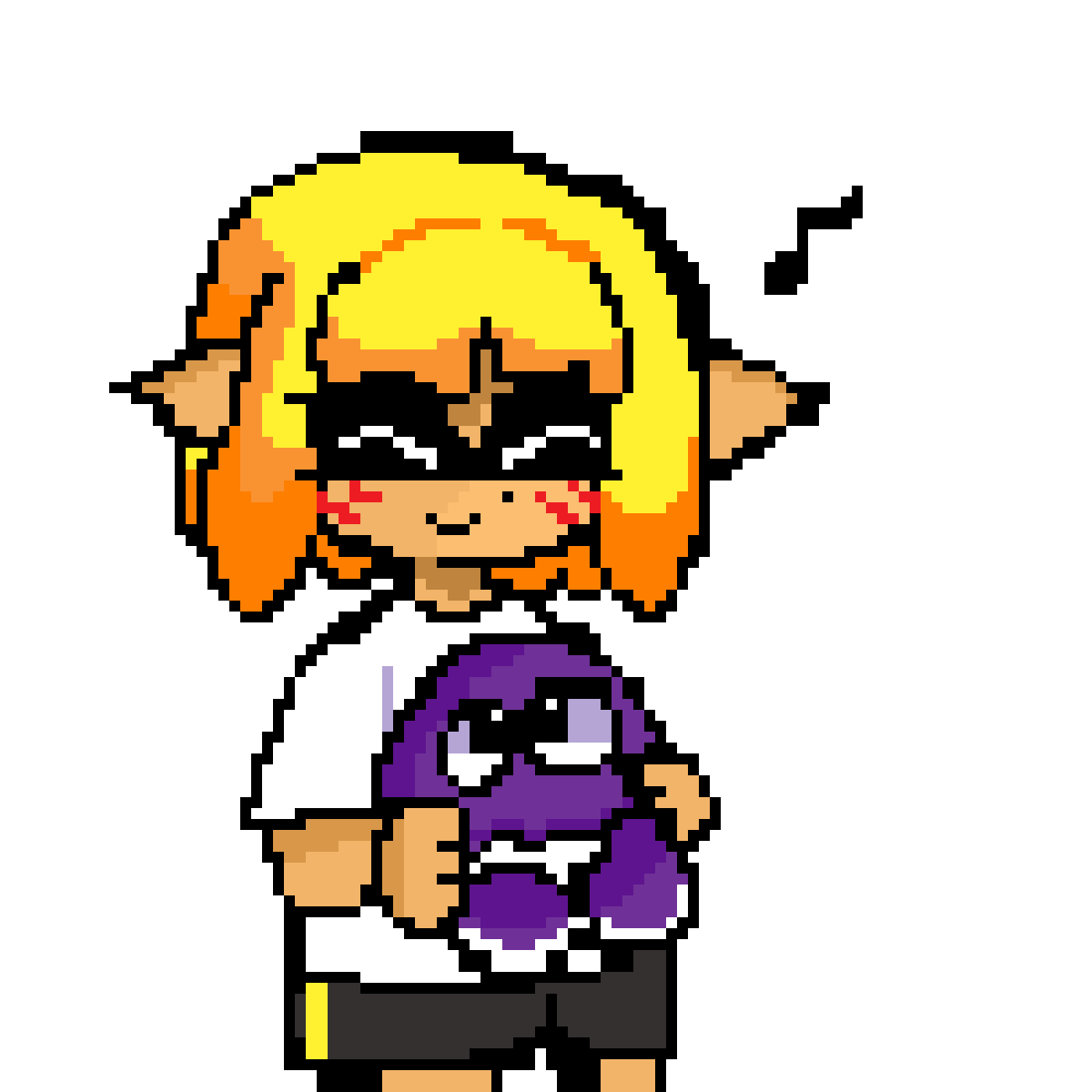 Pixilart - Inkling girl hugging squid while dancin by Sugarr1ce