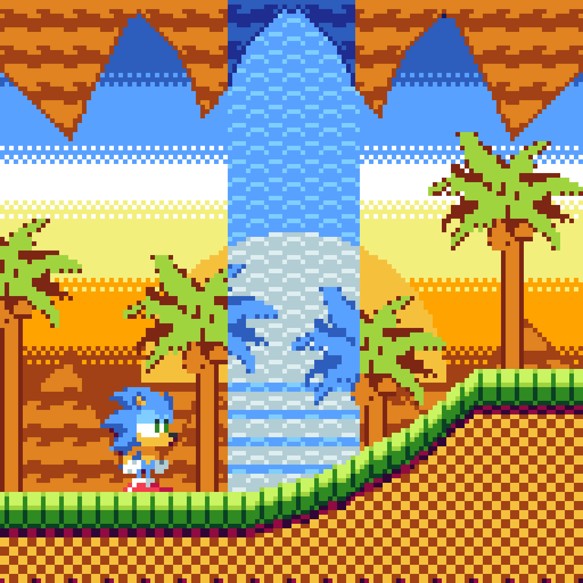 Pixilart - Sonic The Hedgehog (128x128) by SunksSpicyUncle