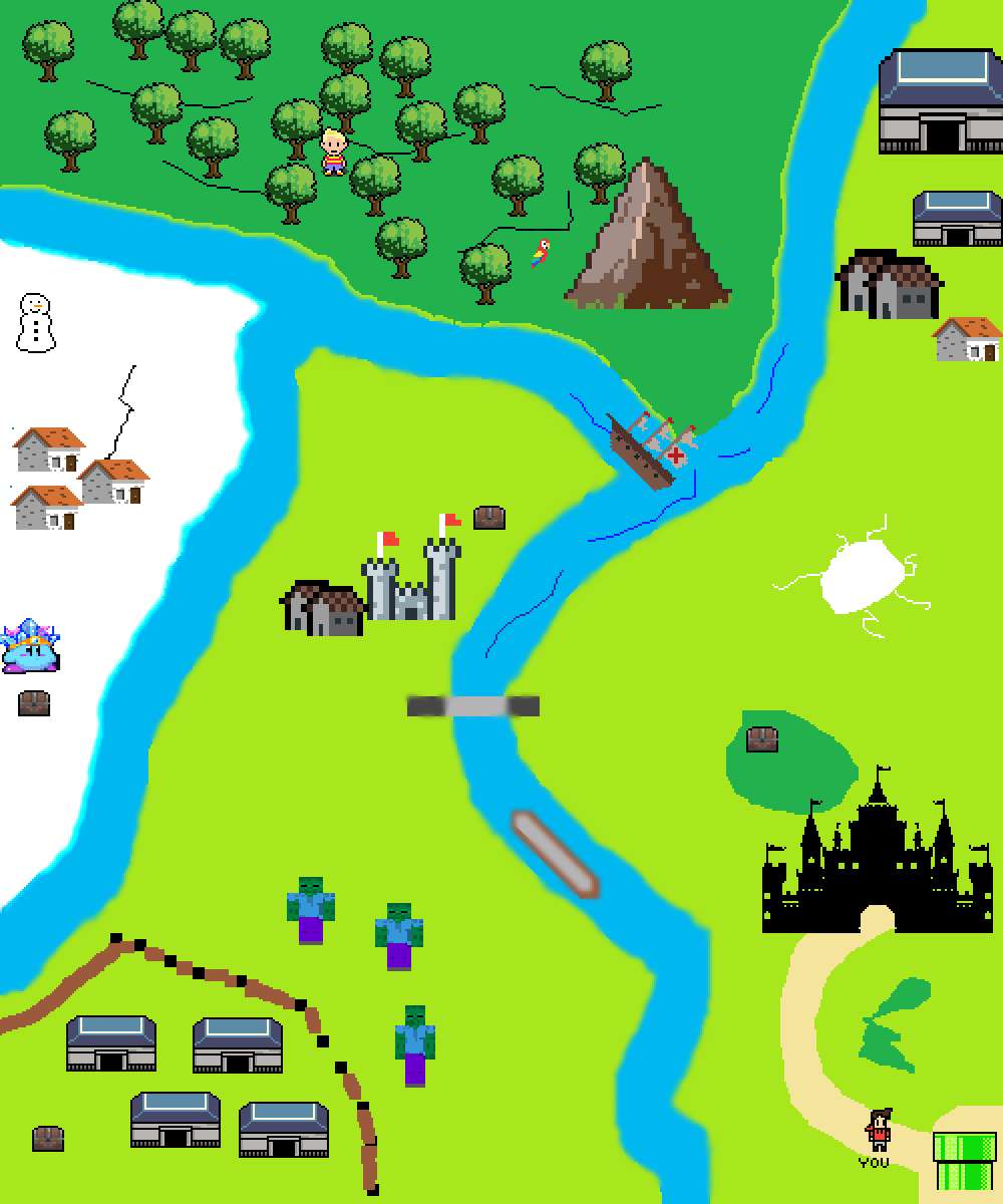 Pixilart - map by waddledee2010