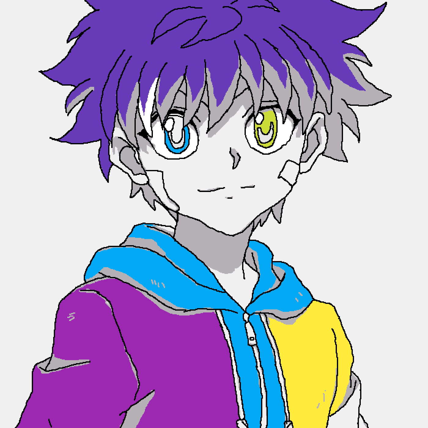 Pixilart - Killua Zoldyck Base hxh more easier one I MUTED by ArthurPrincey