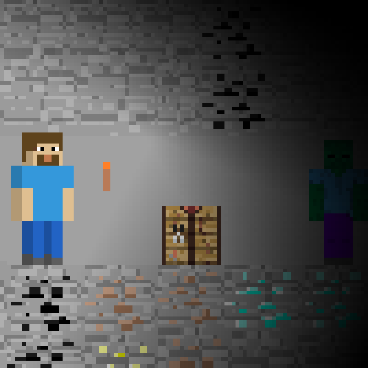 Pixilart - Minecraft Cave by BlueAxolotl123