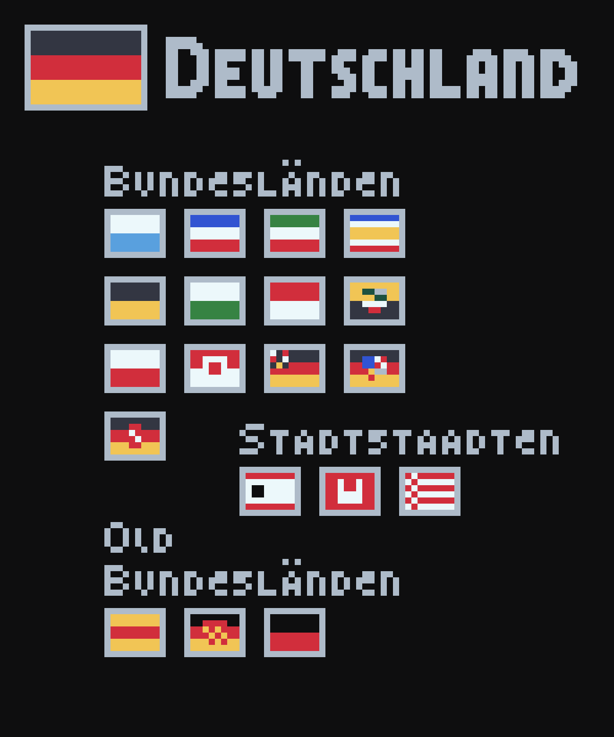 Pixilart - German State Flags by urboysierra