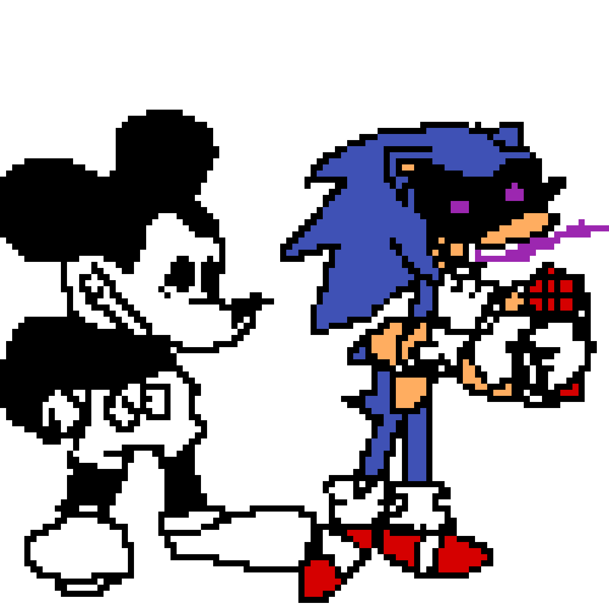Pixilart - Sonic EXE and Mouse AVI by SonicFast1991