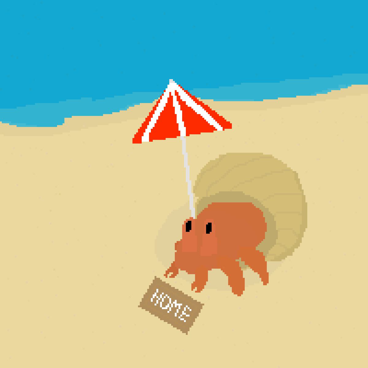 Pixilart Hermit Crab By Woodedwildsmint
