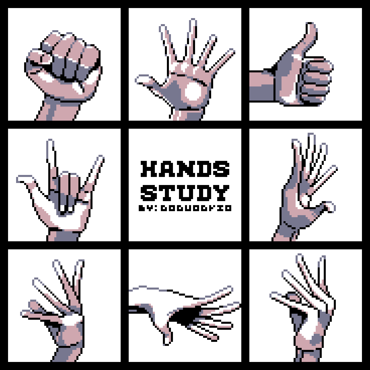 Pixilart - Hands Study by Doduodrio