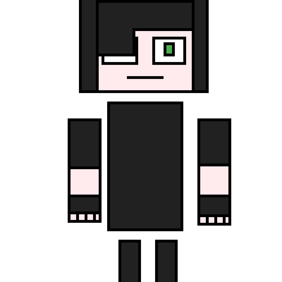 Pixilart - Square emo girl by AnimeEmo