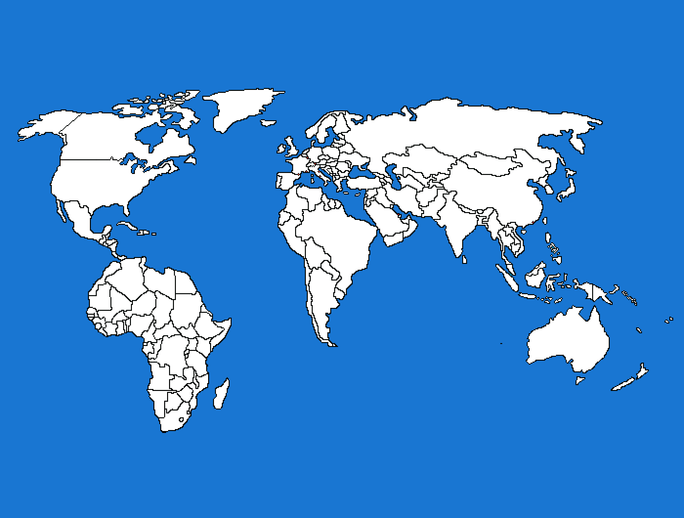 Pixilart - Clean borders world map (UPDATED CLEAN OCEANS) by Echowaver