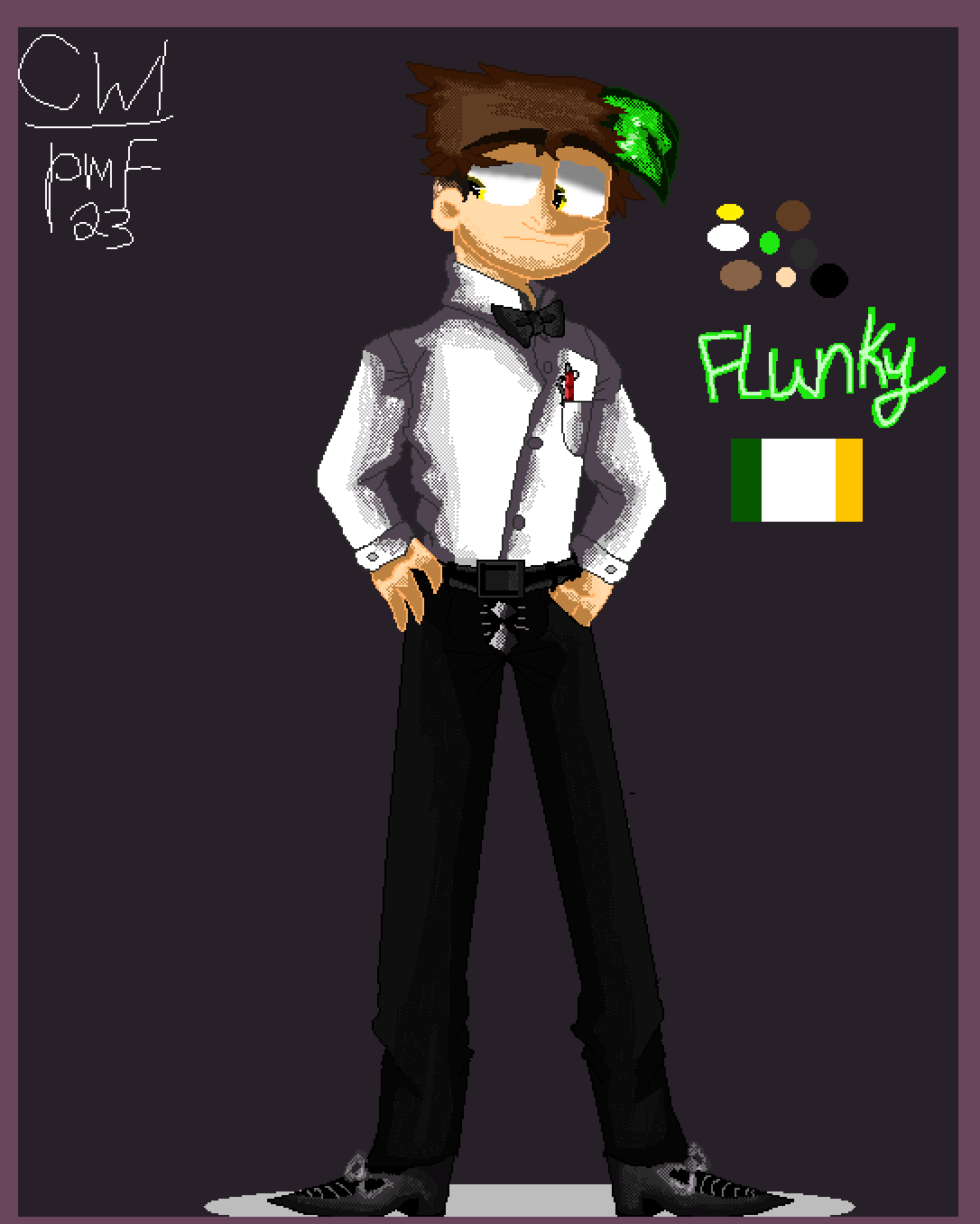 Pixilart - flunky reference sheet by Crystalwater1