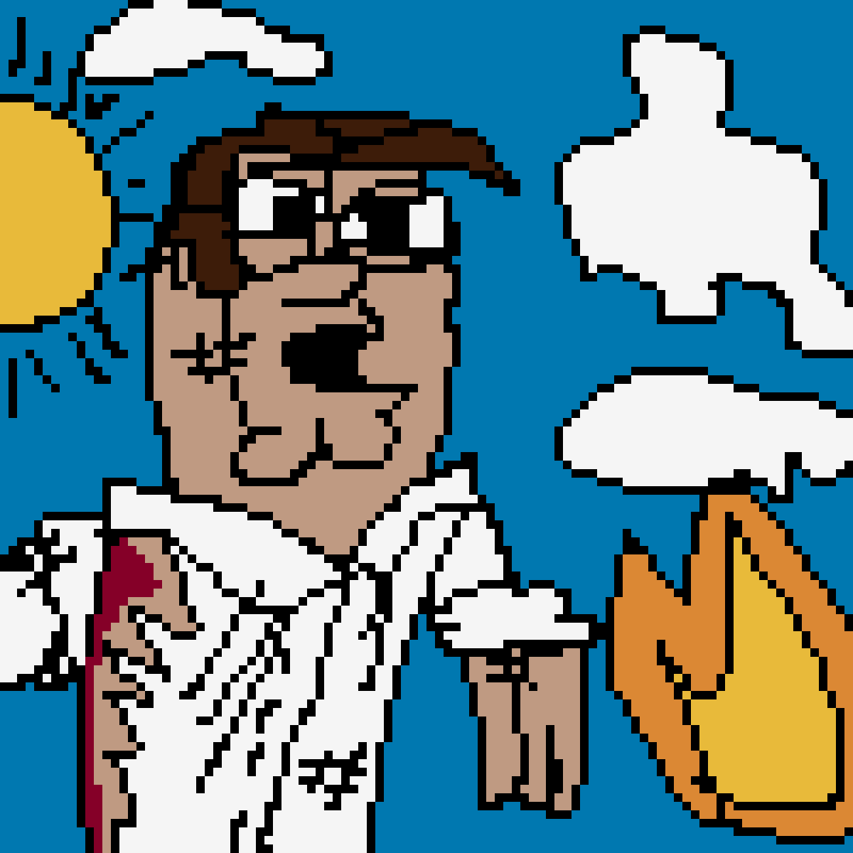 Pixilart - Angry Peter In A Fight With Ernie The Big Chicken. by Kurtpro8