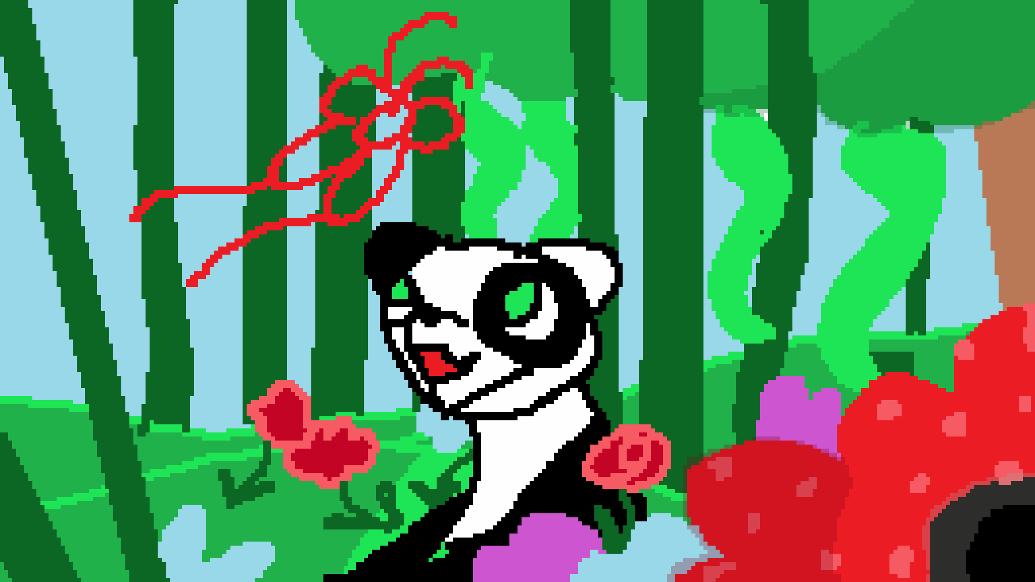 Pixilart - Panda And butterfly by Tigeryummy