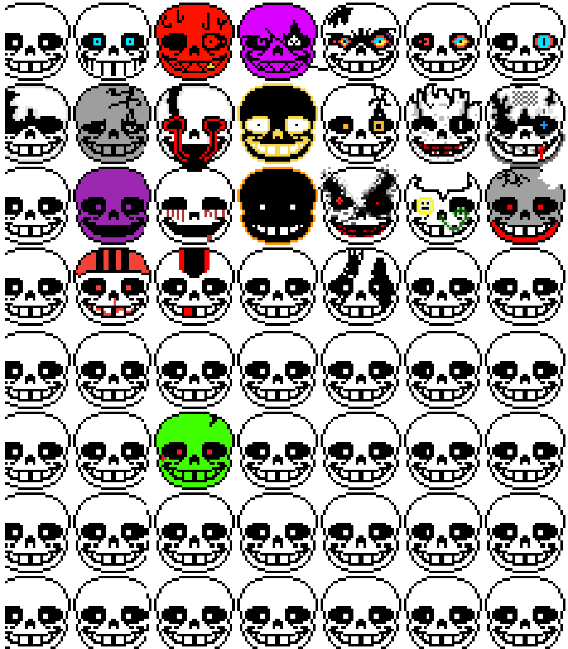 Pixilart - Make your own sans heads......? by WaliaRandom