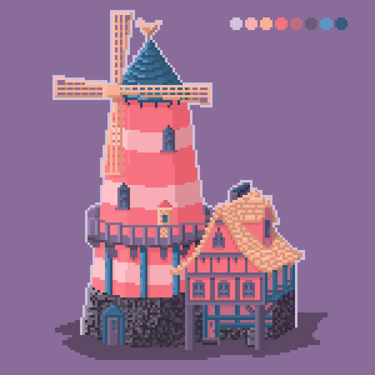 Pixilart - Candy WindMill by PastaNoodles