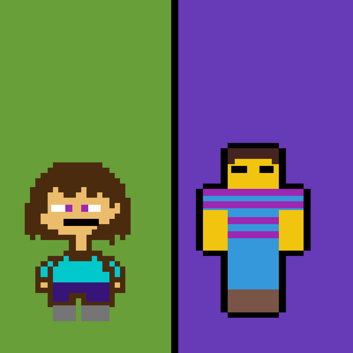 Pixilart - minecraft x undertale by splatlen