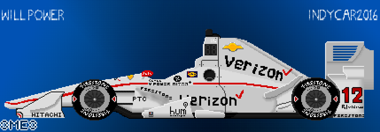 Pixilart - Verizon Indycar 2016 (Will Power #12) by 3ME3