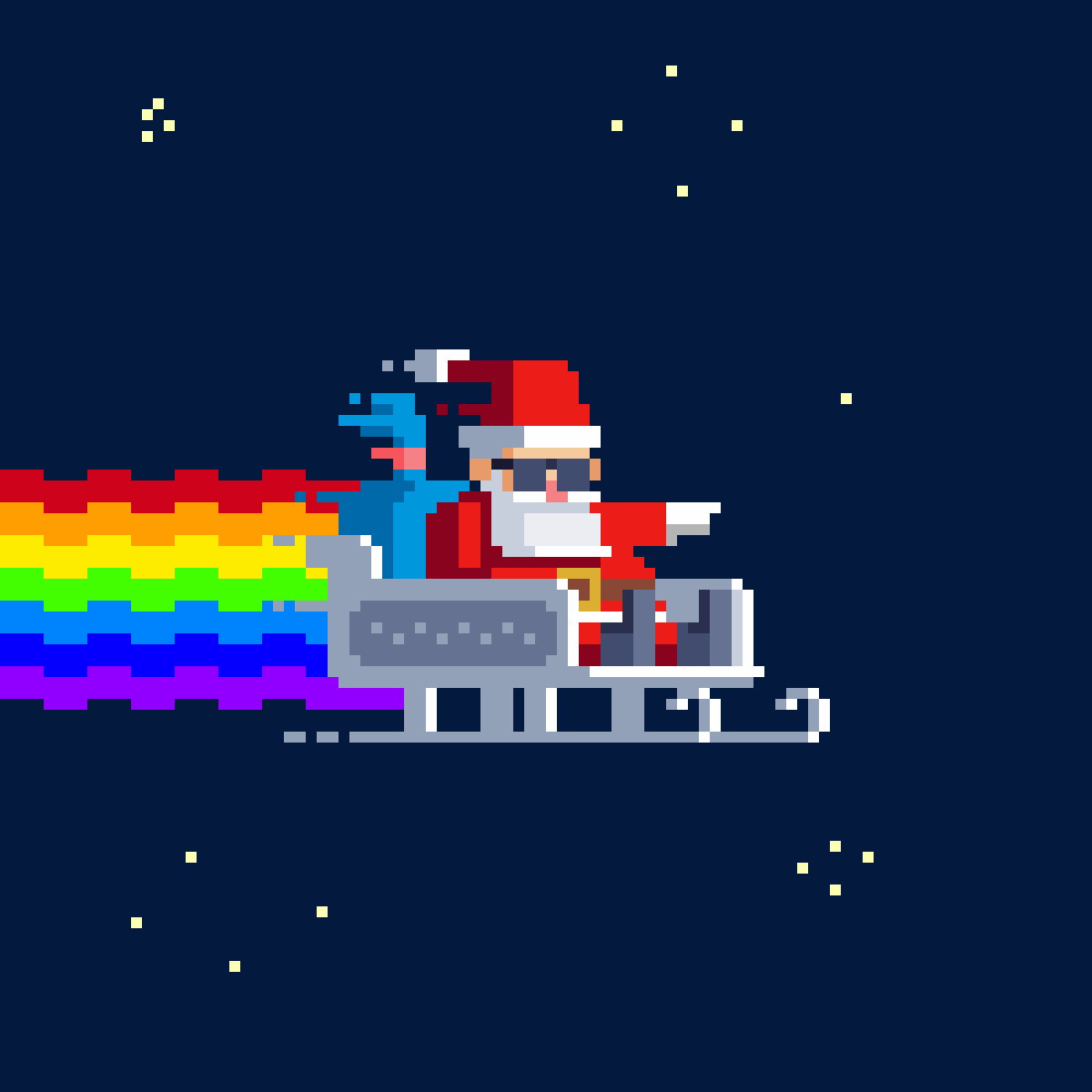 Pixilart - Nyan Santa. by StungTJ