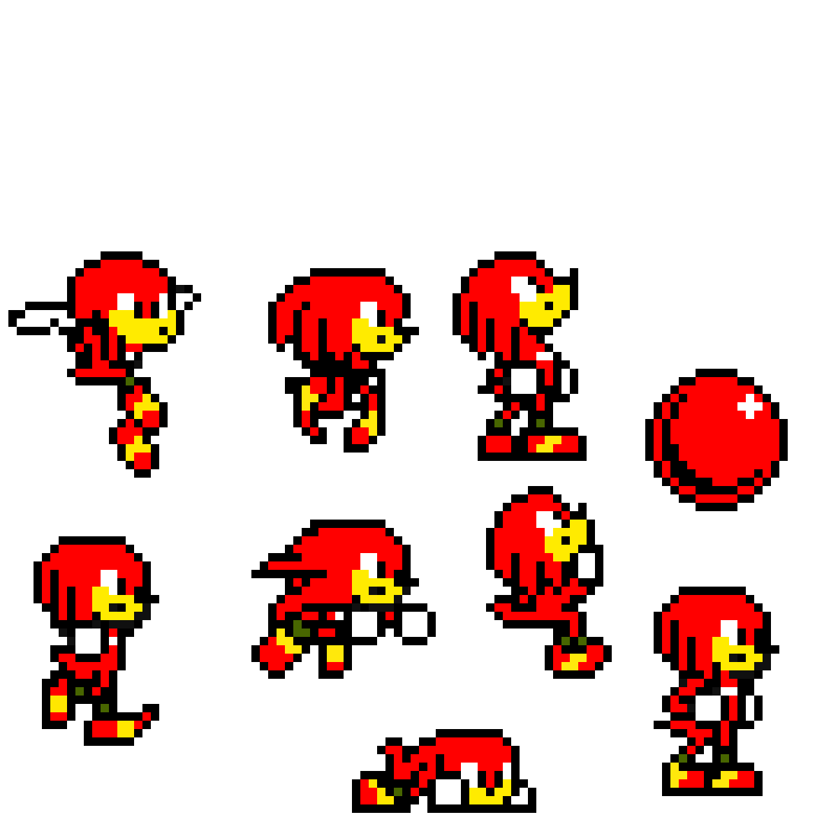 Pixilart - Knuckles sprites by Chaza