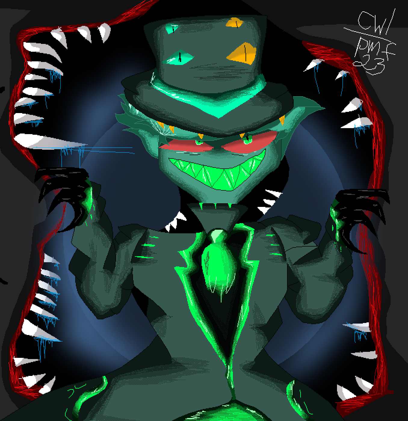 Pixilart - slaying-gore Tober 26 by Crystalwater1