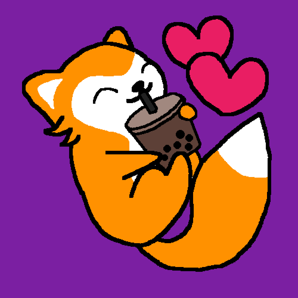 Pixilart - Fox drinking boba base by LuckyTheDucky