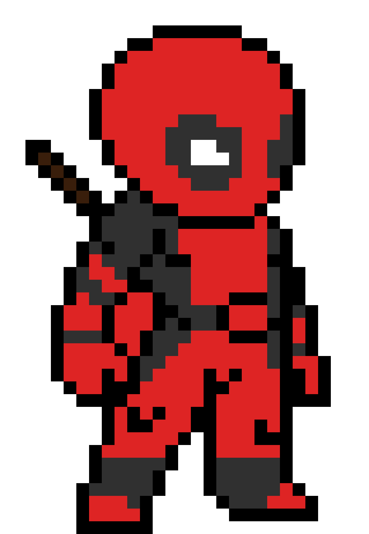 Pixilart - Deadpool Pixel Art by Alessandrom2008