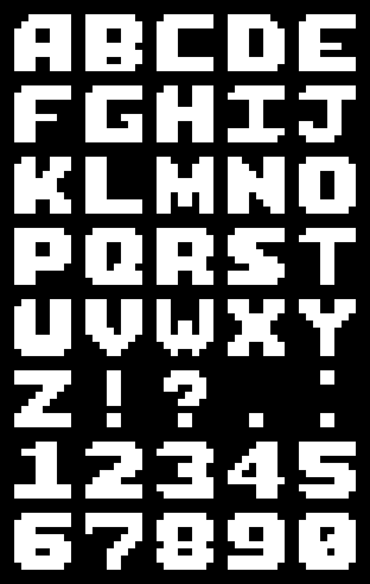 Pixilart - ESPALDA ~ 8x8 Pixel Font by ProphetOfGaster