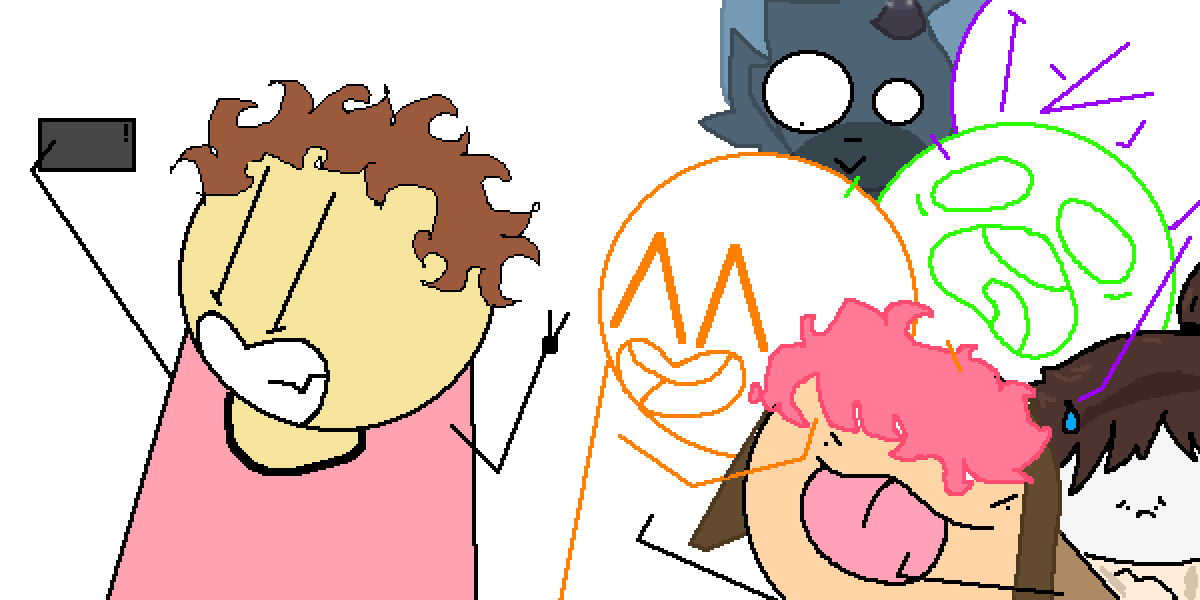 Pixilart - Crowded Selfie Base by PixelAnthony18