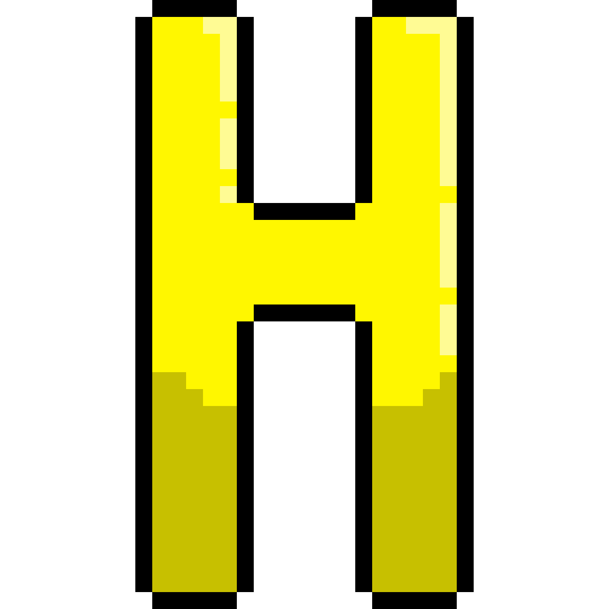 Pixilart - Fun Bubble Letter H by DearCyborg73