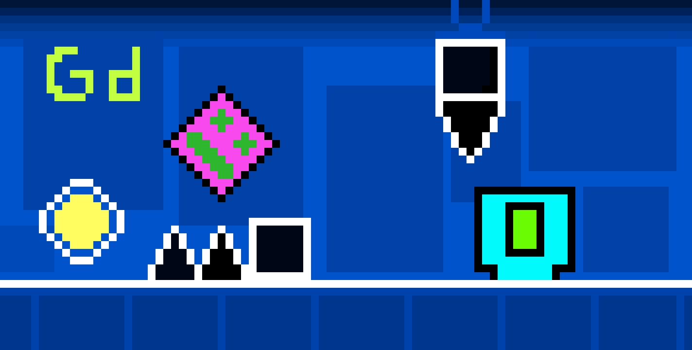 Pixilart - geometry dash by 3dbee123