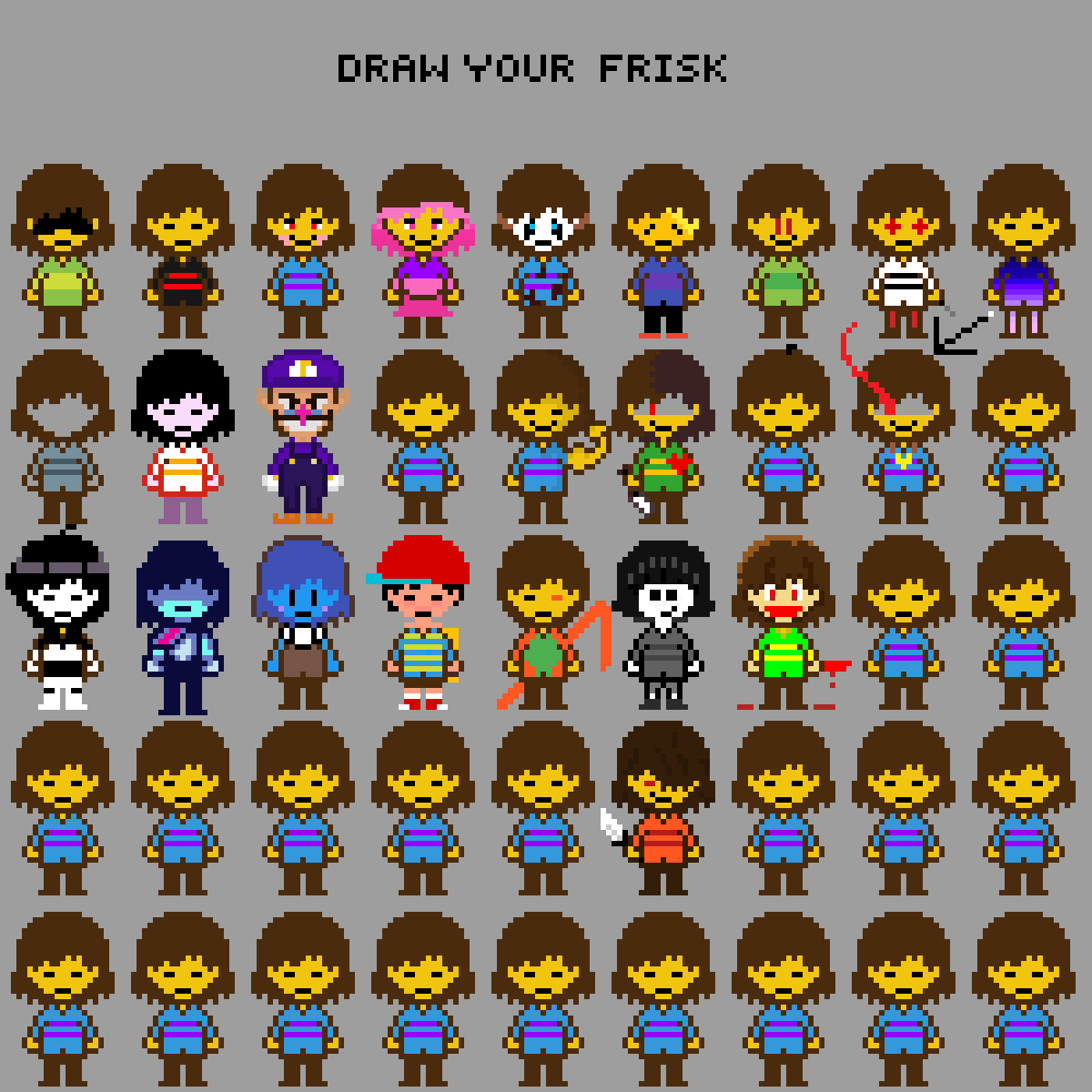 Pixilart - MAKE YOUR OWN FRISK! by Chopy