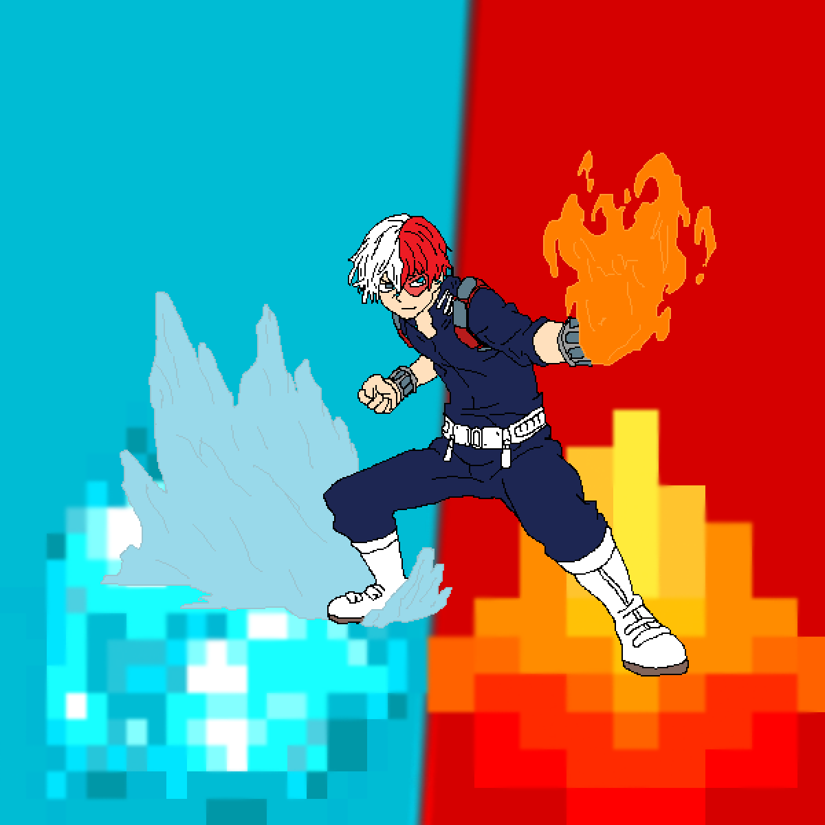 Pixilart - Todoroki Shoto by Wonderfulpup2