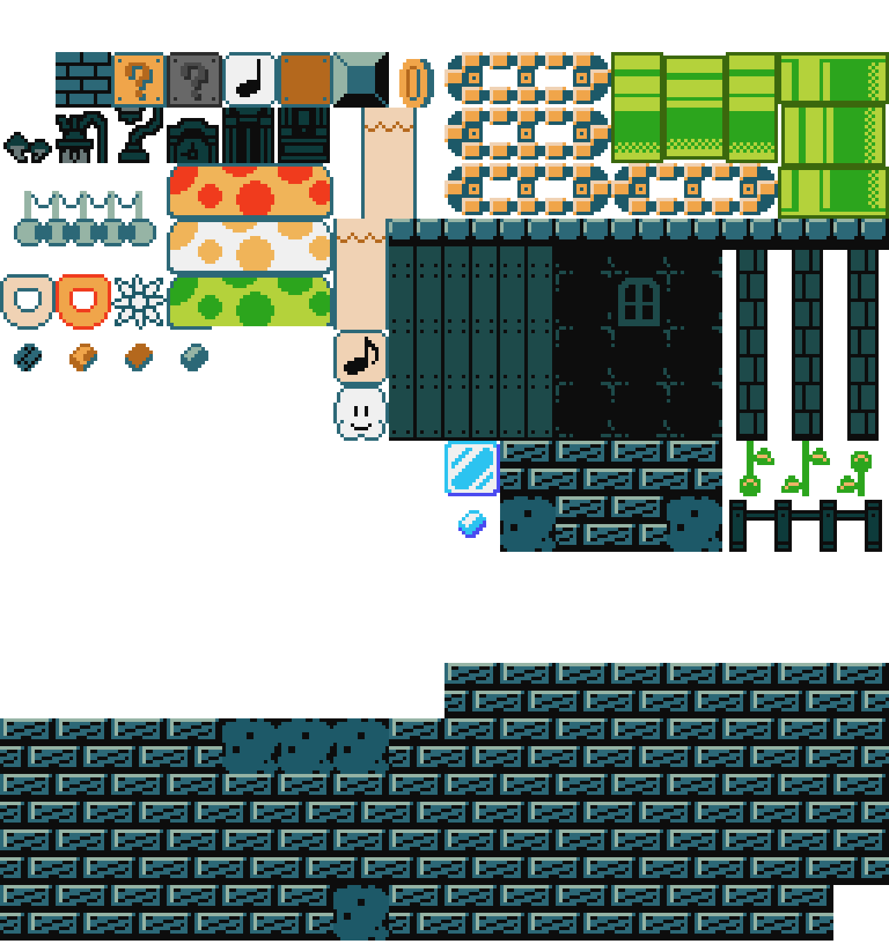 Pixilart - mario maker ghost house sprites by Sillybillyalt