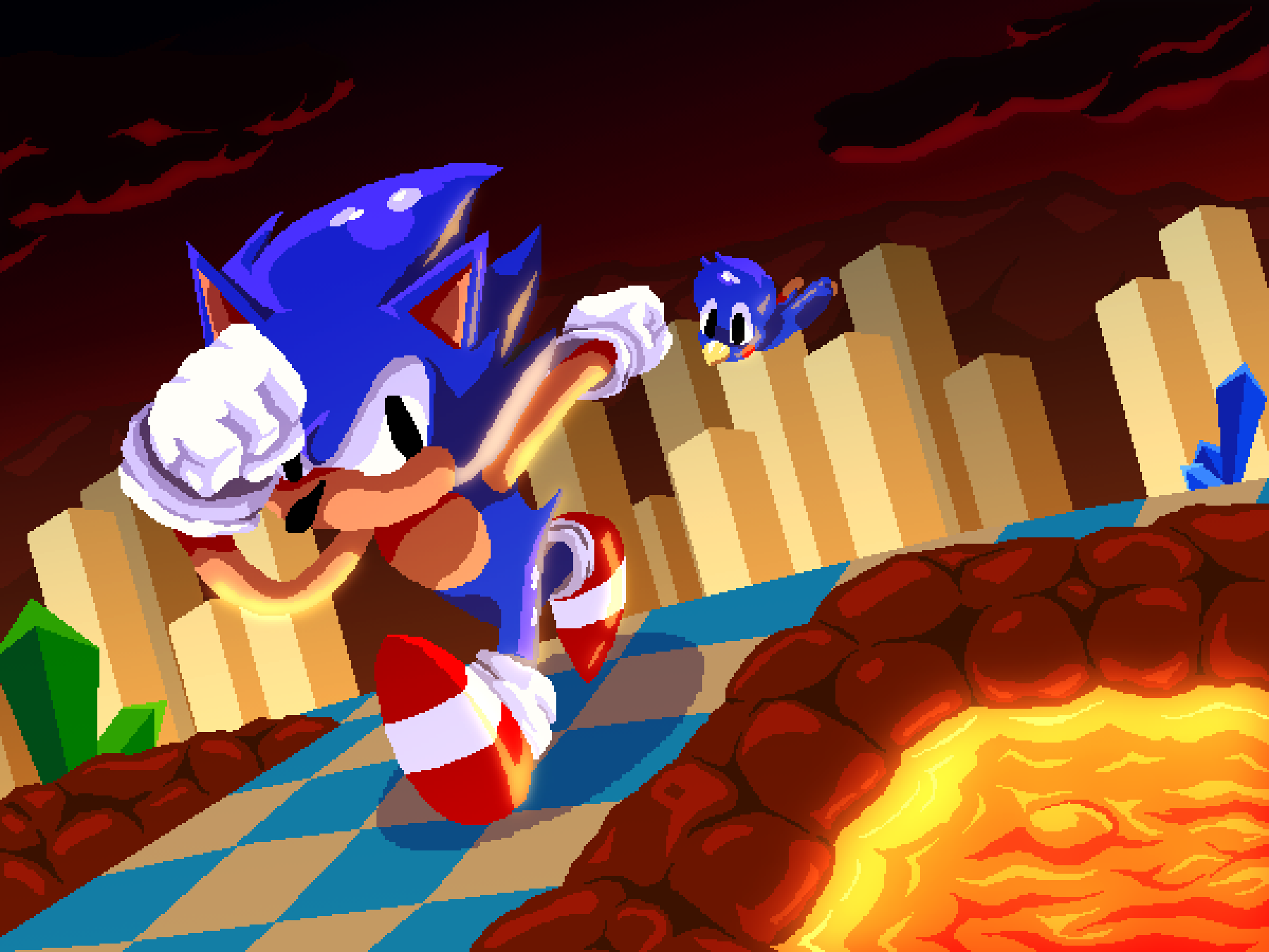 Pixilart - Volcano Valley by Filipizin