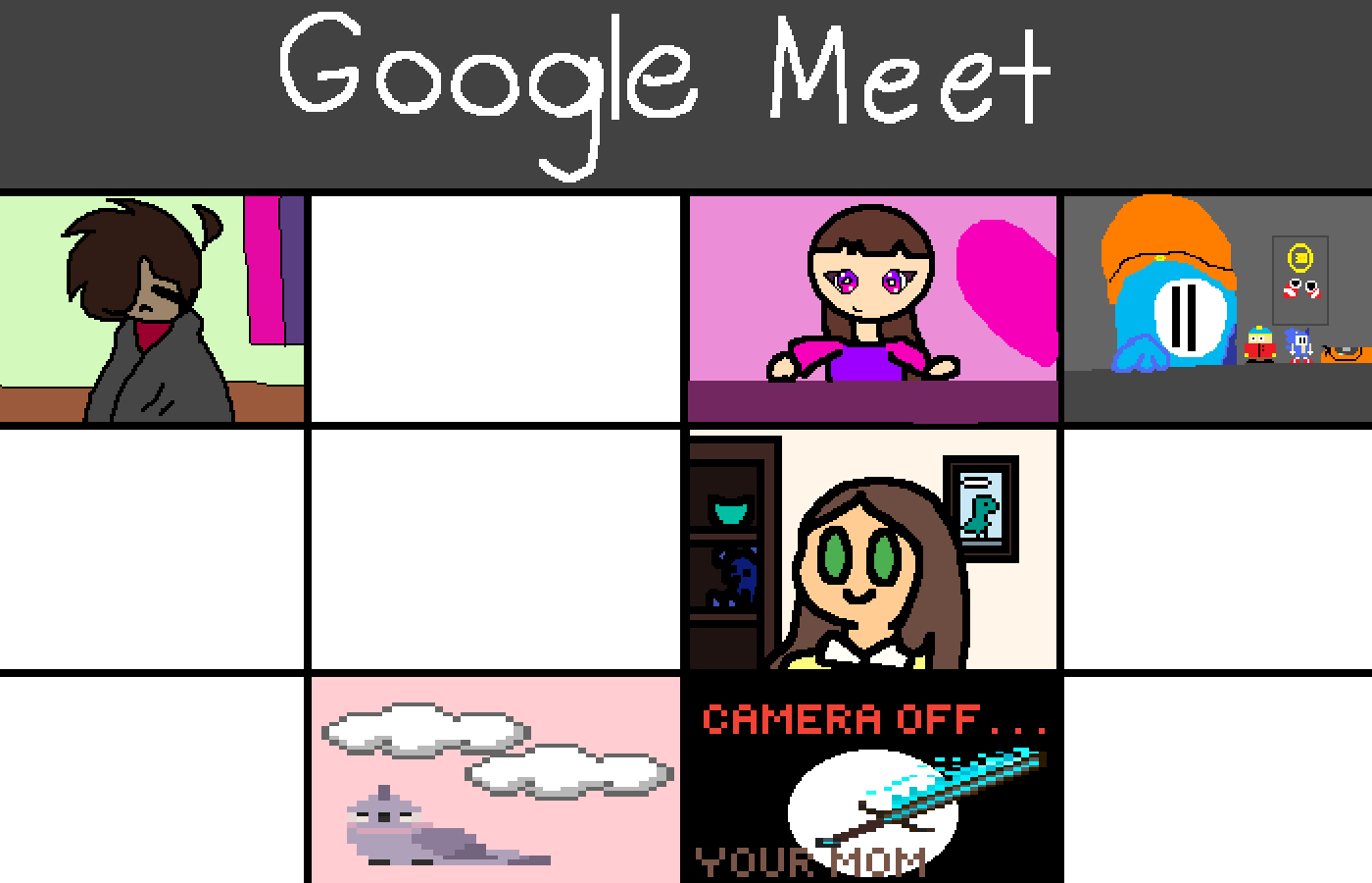 Pixilart - Google Meet Collab by Parappa900