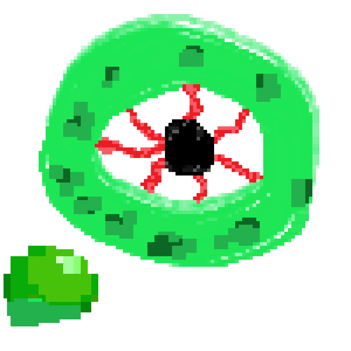 Pixilart - slime eye and ball by sdwadsadasd