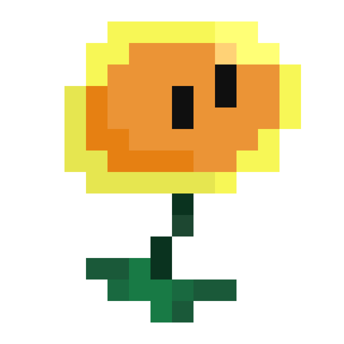 Pixilart - Sunflower (8-bit) - Idle Animation by lonti