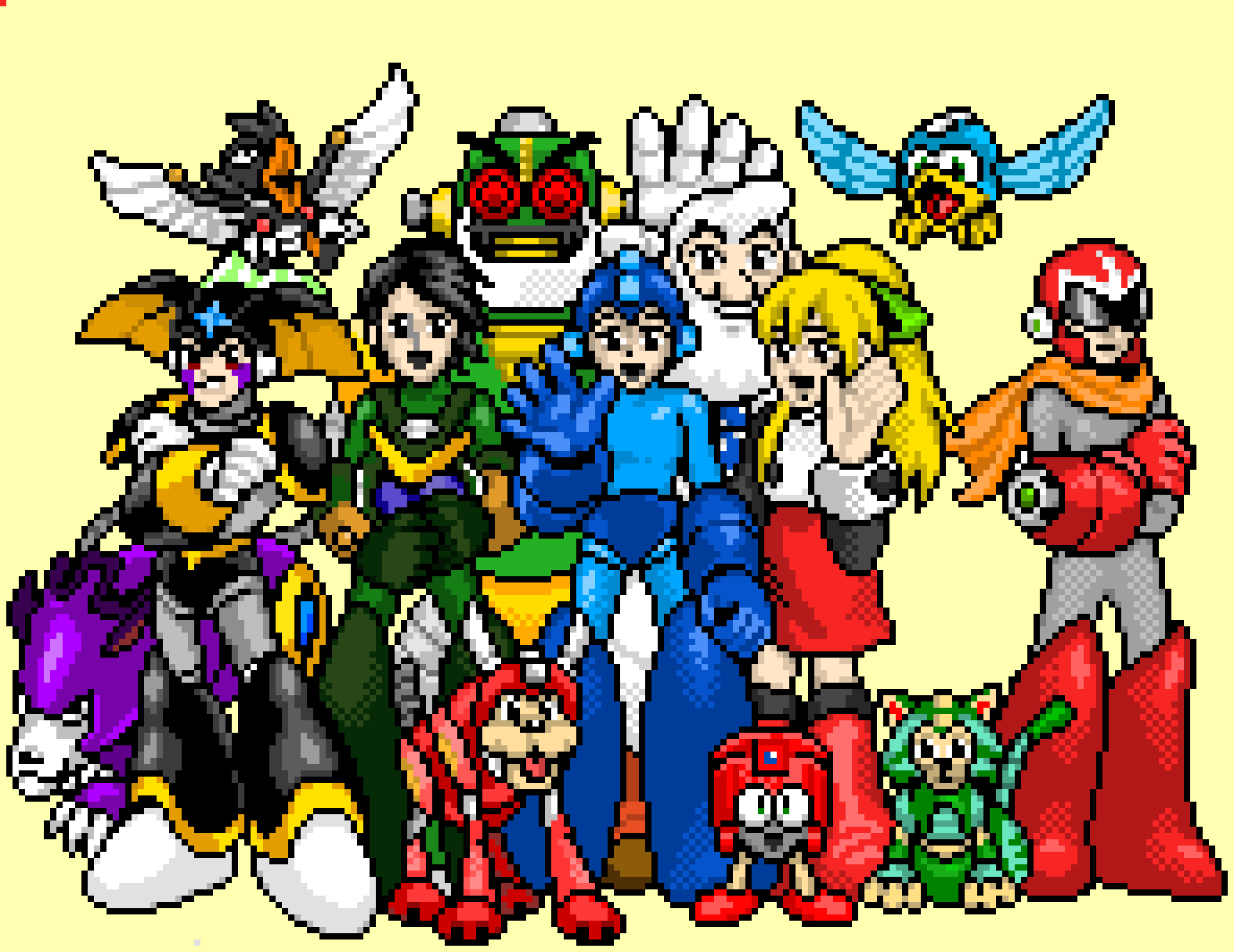 Pixilart - Mega Man's family (and Bass) #Rockman #MegaMan by Juan-Vader