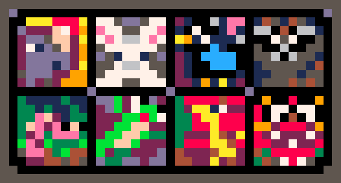 Pixilart - 8x8 Animals by ccallahantow