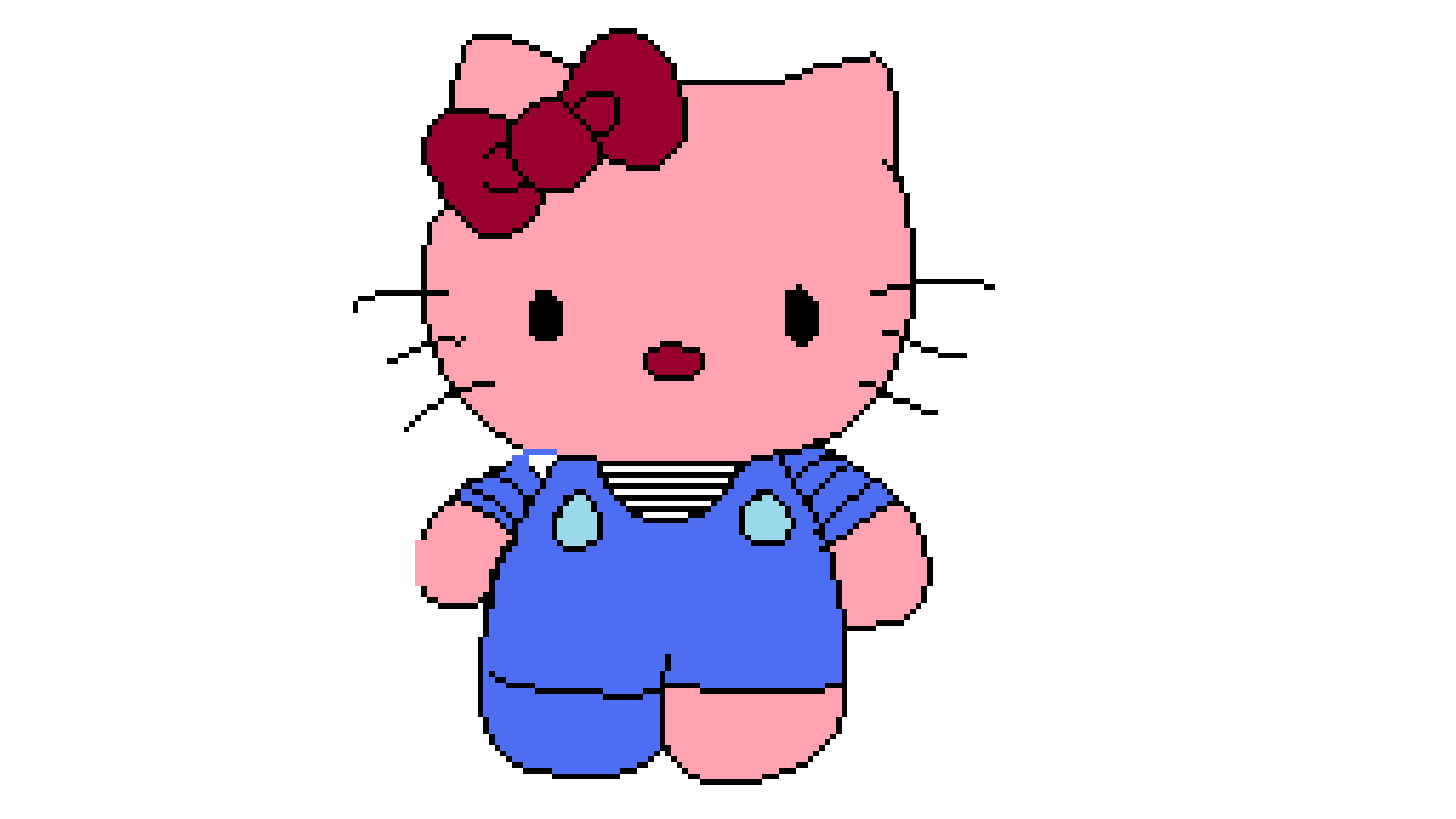 Pixilart - Hello Kitty base by Laura116