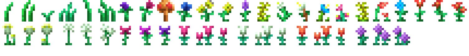 Pixilart - Terraria Tile ID #3 | Short Plants by tSpritesheeter
