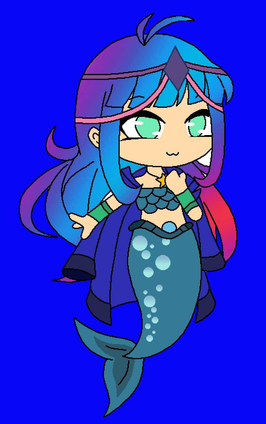 Pixilart - Gacha Mermaid by Vbean